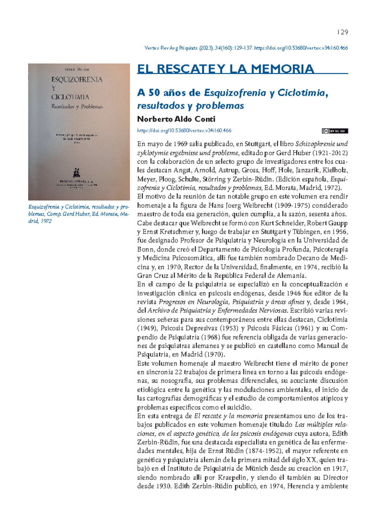 393 - aksfhg - 129 EL RESCATE Y LA MEMORIA Norberto Aldo Conti A 50 ...