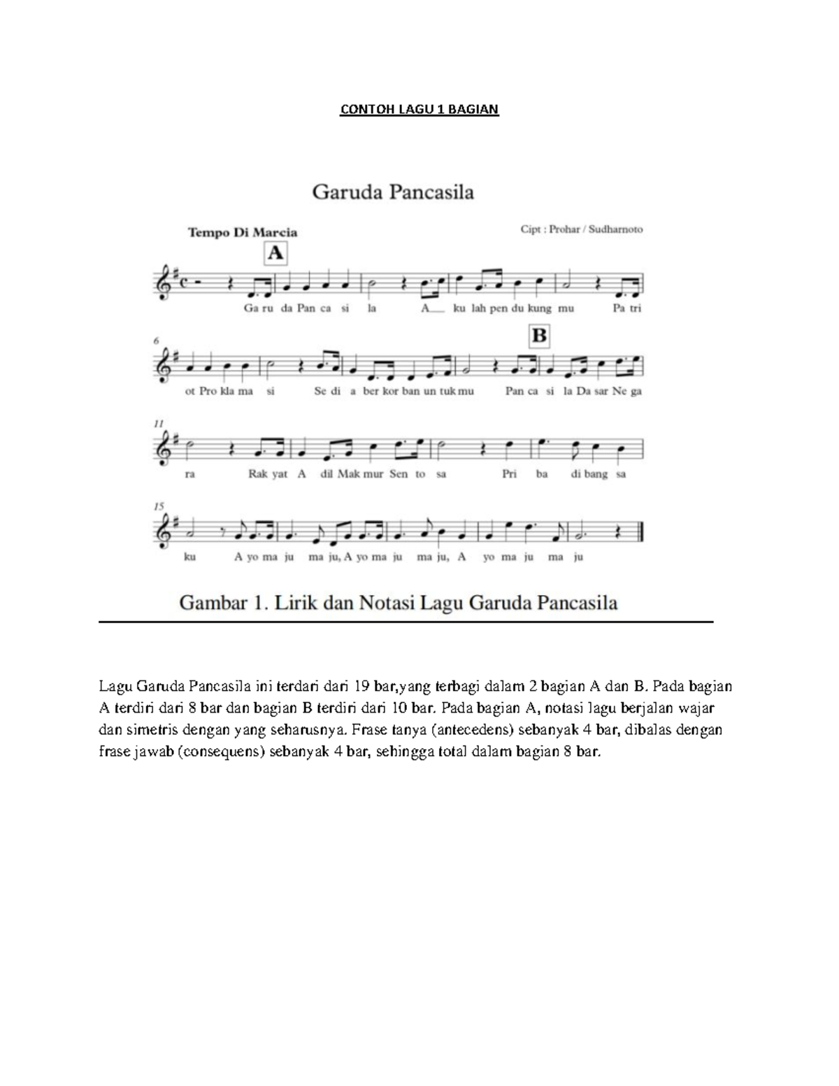 Contoh LAGU 2 Bagian-dikonversi - CONTOH LAGU 1 BAGIAN Lagu Garuda ...