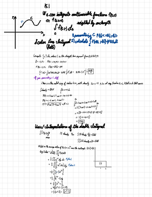 Chapter 15 Summary Sheet - Calculus 3 Concepts- Ch 15 (Just for Exam ...