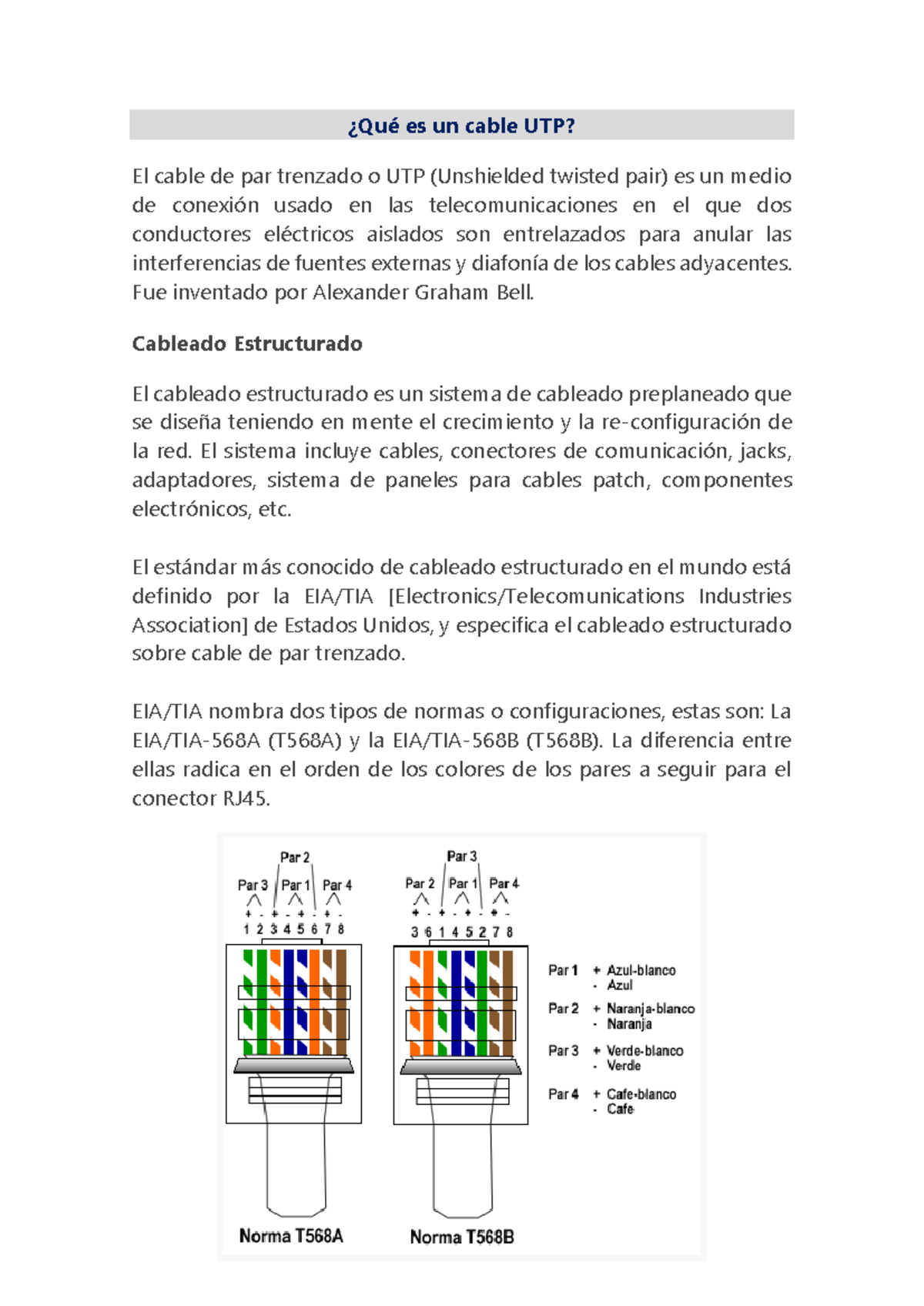 Qué es un cable UTP - ¿Qué es un cable UTP? El cable de par trenzado o ...