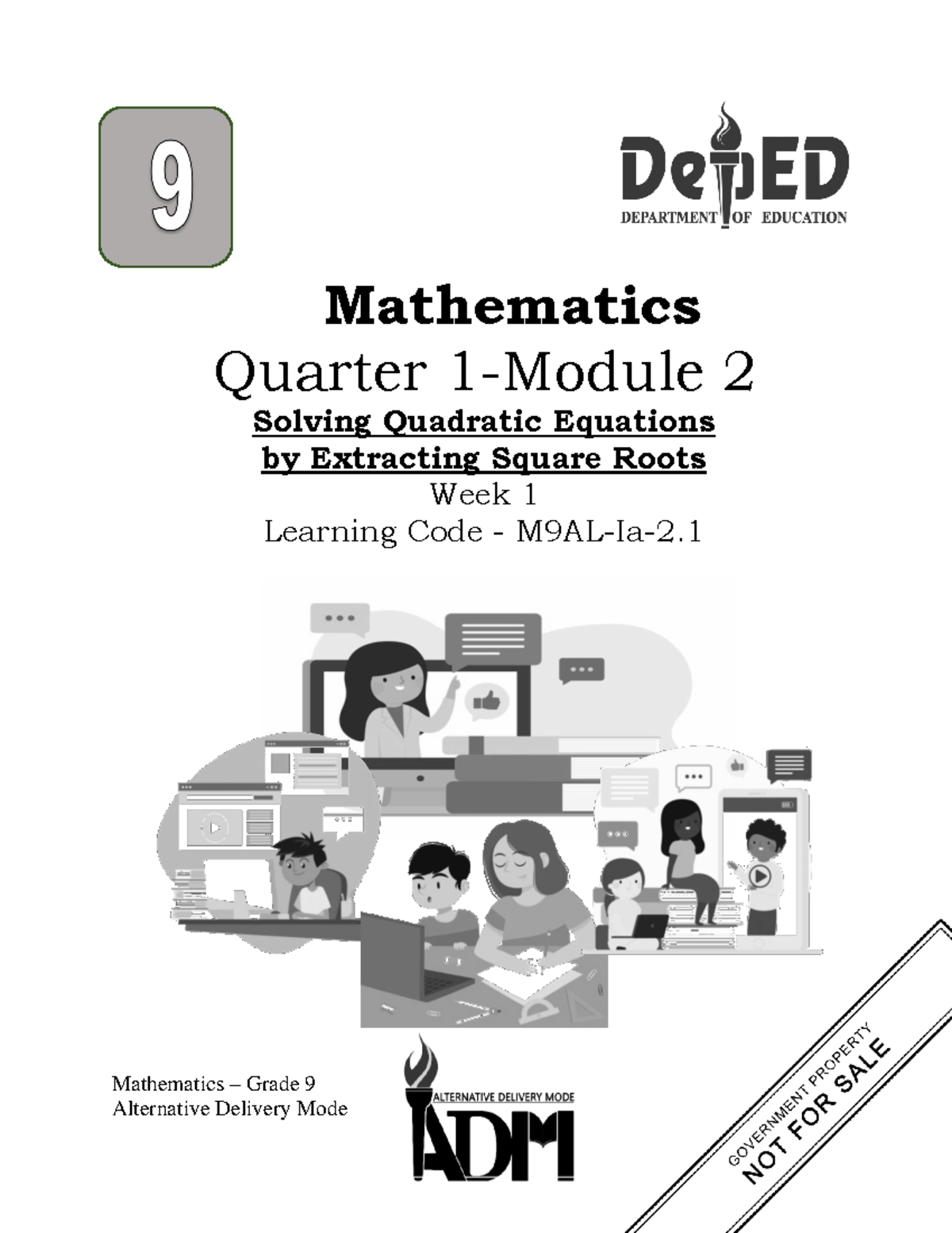 Math9 Quarter 1 Module 2 Final-V3-1 - Mathematics – Grade 9 Alternative ...