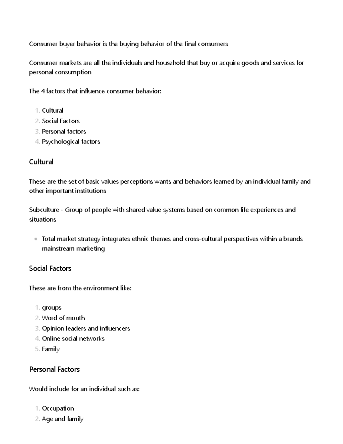Chapter 5 Notes - Understanding Consumer and Business Buyer Behavior ...