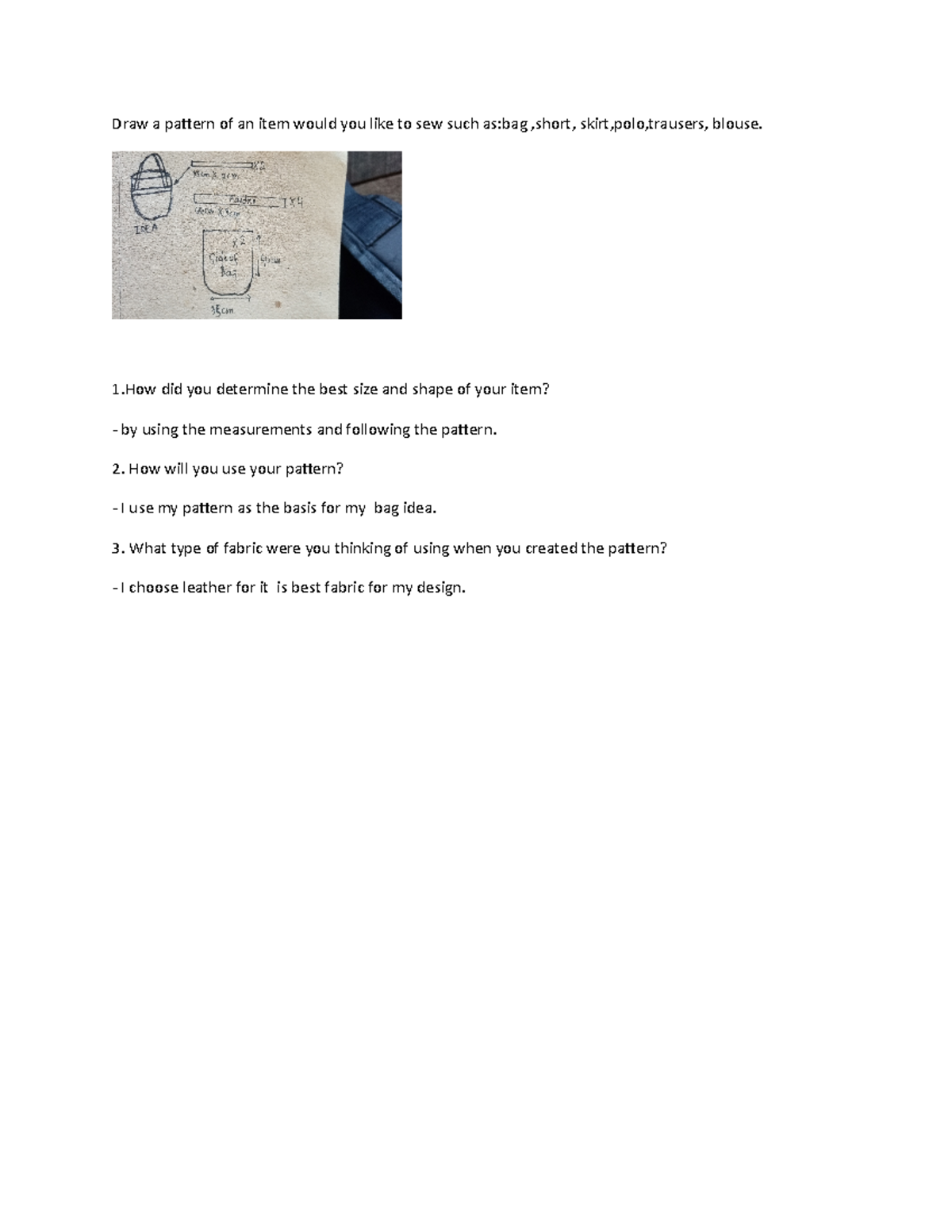 Draw a pattern-WPS Office assignment garments - Draw a pattern of an ...