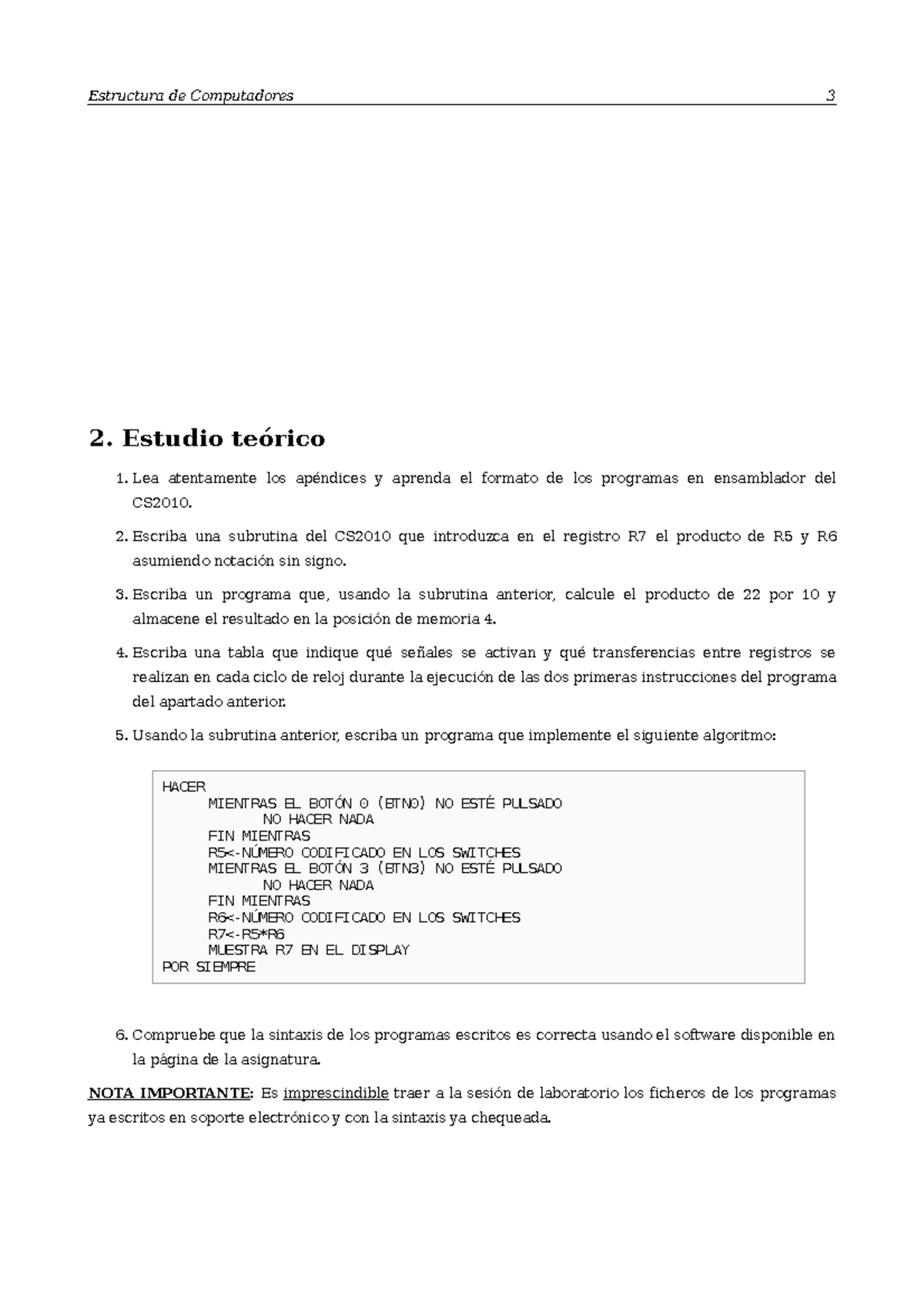 Ed C - Practica 5 Resuelta - Warning: TT: undefined function: 32 Estructura de Computadores 3 ...