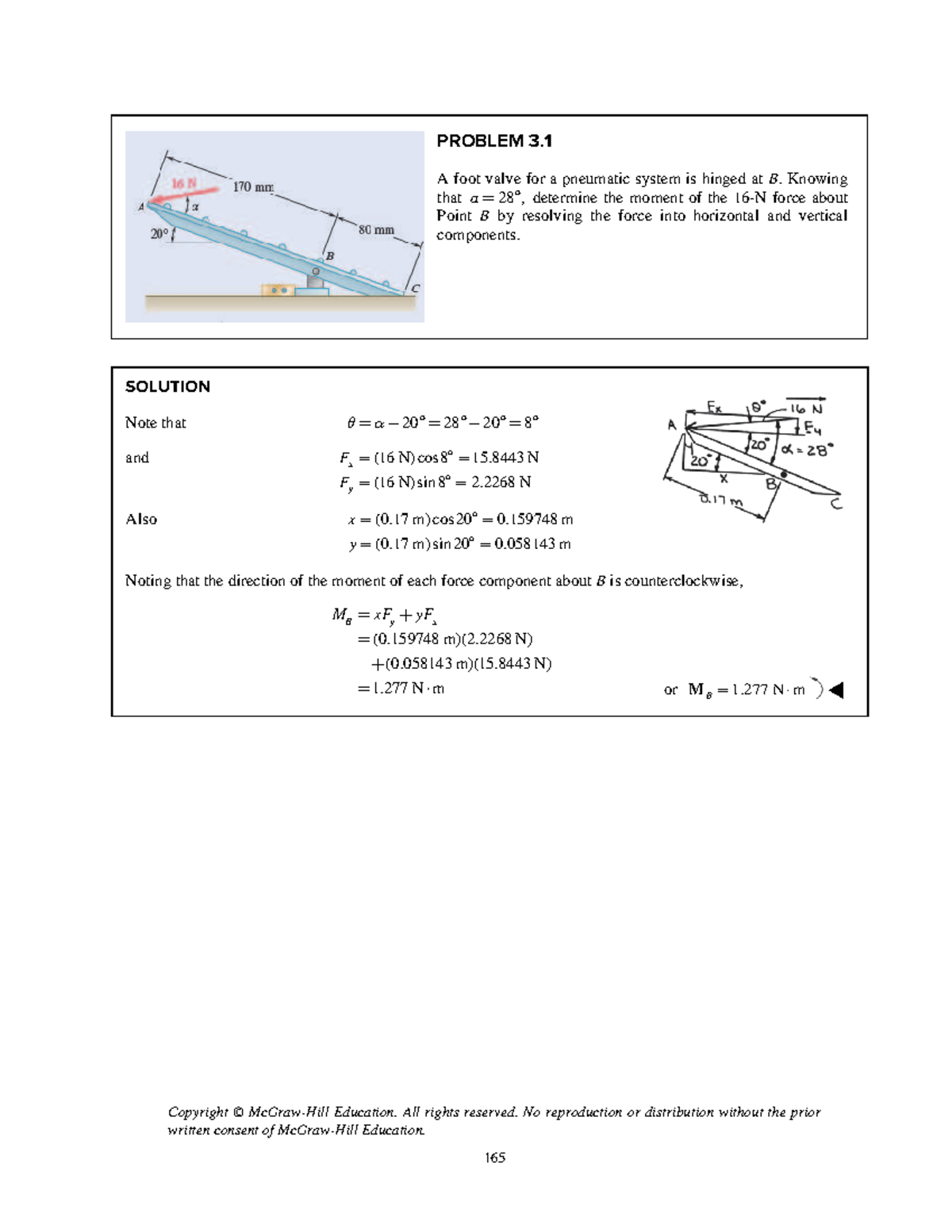 HW03 - Statics HW - Copyright © McGraw-Hill Education. All rights reserved. No reproduction or ...