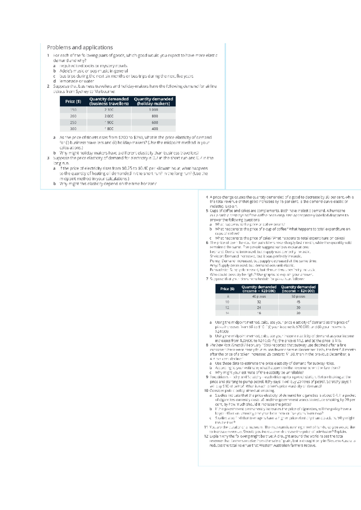 Pre-Tutorial Questions week 3 - ANSWERS 1a) Mystery novels is more elastic as there is a much ...