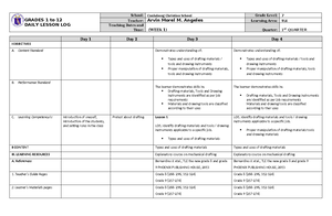 lesson plan in drafting drawing skills to transform an original design ...