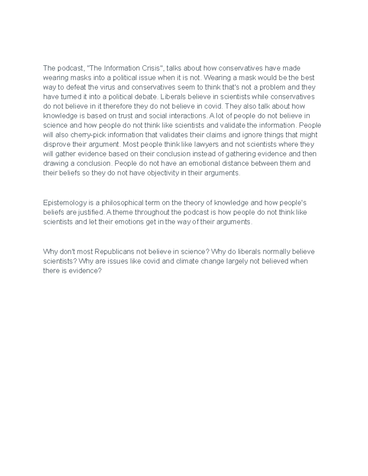 Feminist media - Essay - The podcast, "The Information Crisis", talks ...
