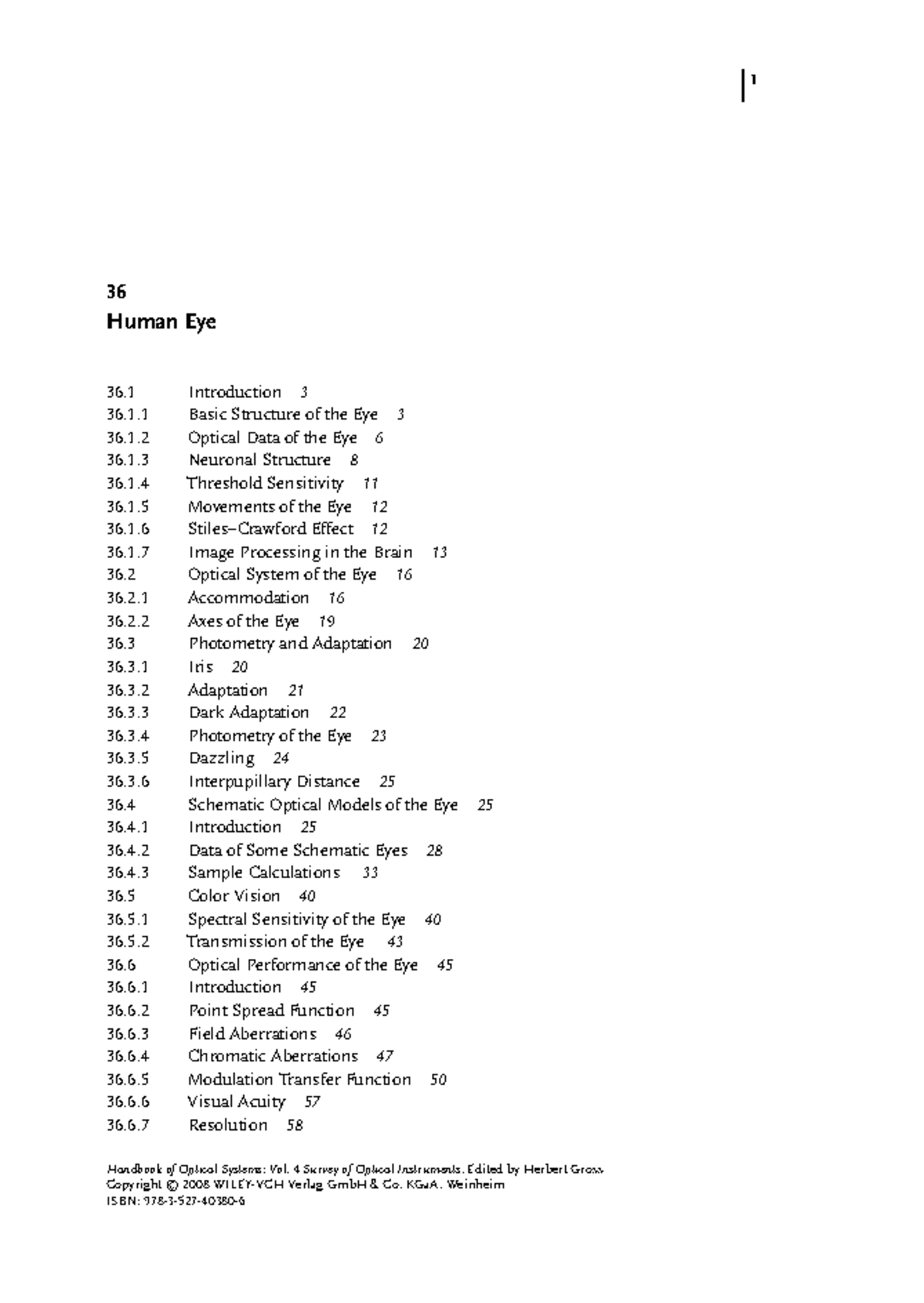 3527403809 c01 - Notes - Human Eye Handbook of Optical Systems: Vol. 4 ...