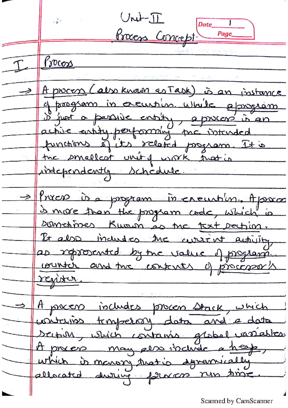 OS Unit 2a - operating system unit 2 part 1 - BACHELOR OF COMPUTER ...