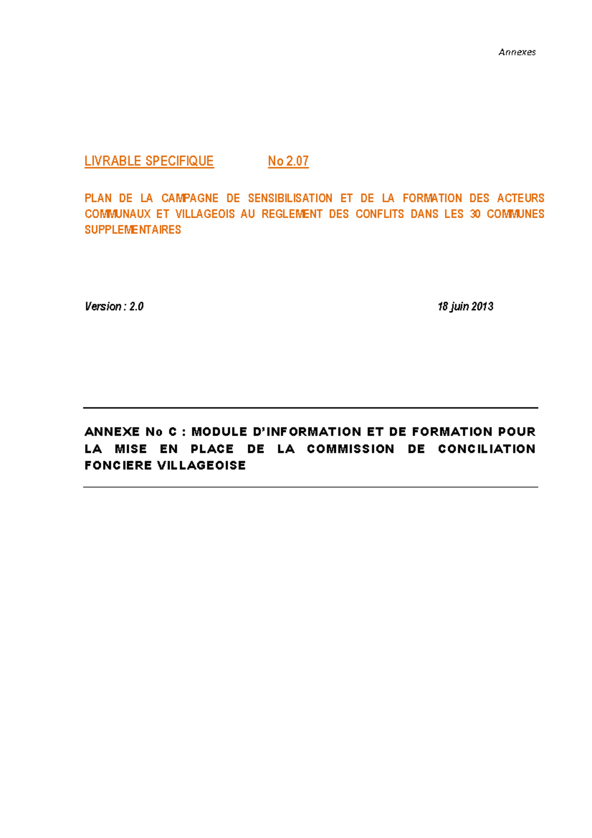Annexe C-Manuel pour la CCFV-V.6 - Annexes LIVRABLE SPECIFIQUE No 2 ...
