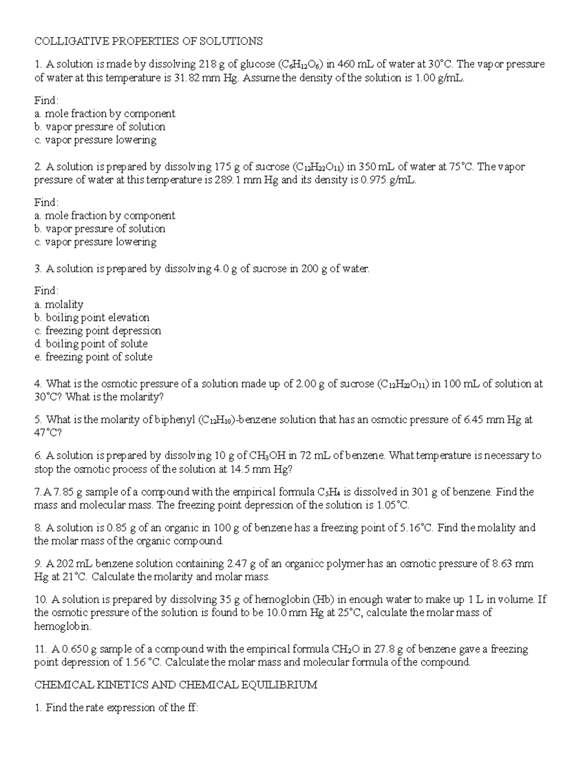 Colligative Properties OF Solutions-converted - COLLIGATIVE PROPERTIES ...