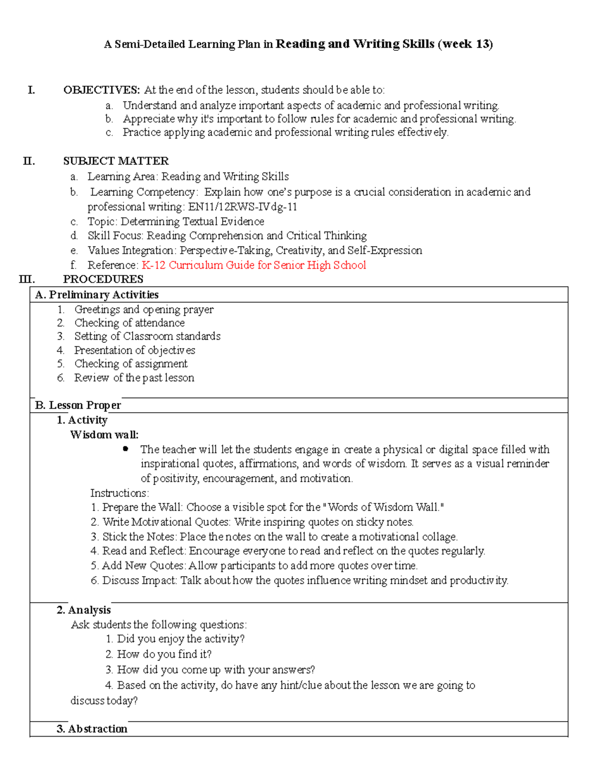 New-Learning-Plan-10-13 - A Semi-Detailed Learning Plan in Reading and ...