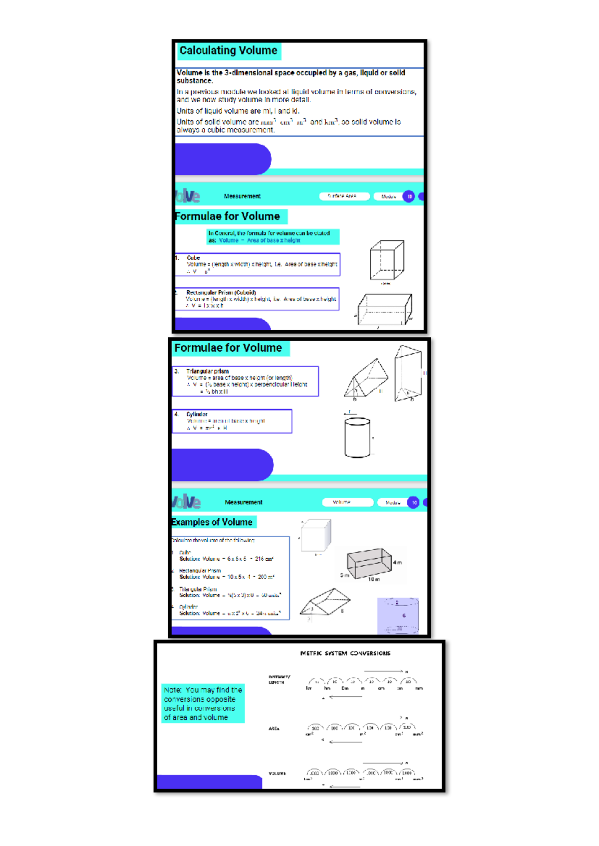 Module 10 Unit 4 - Volume - Studocu