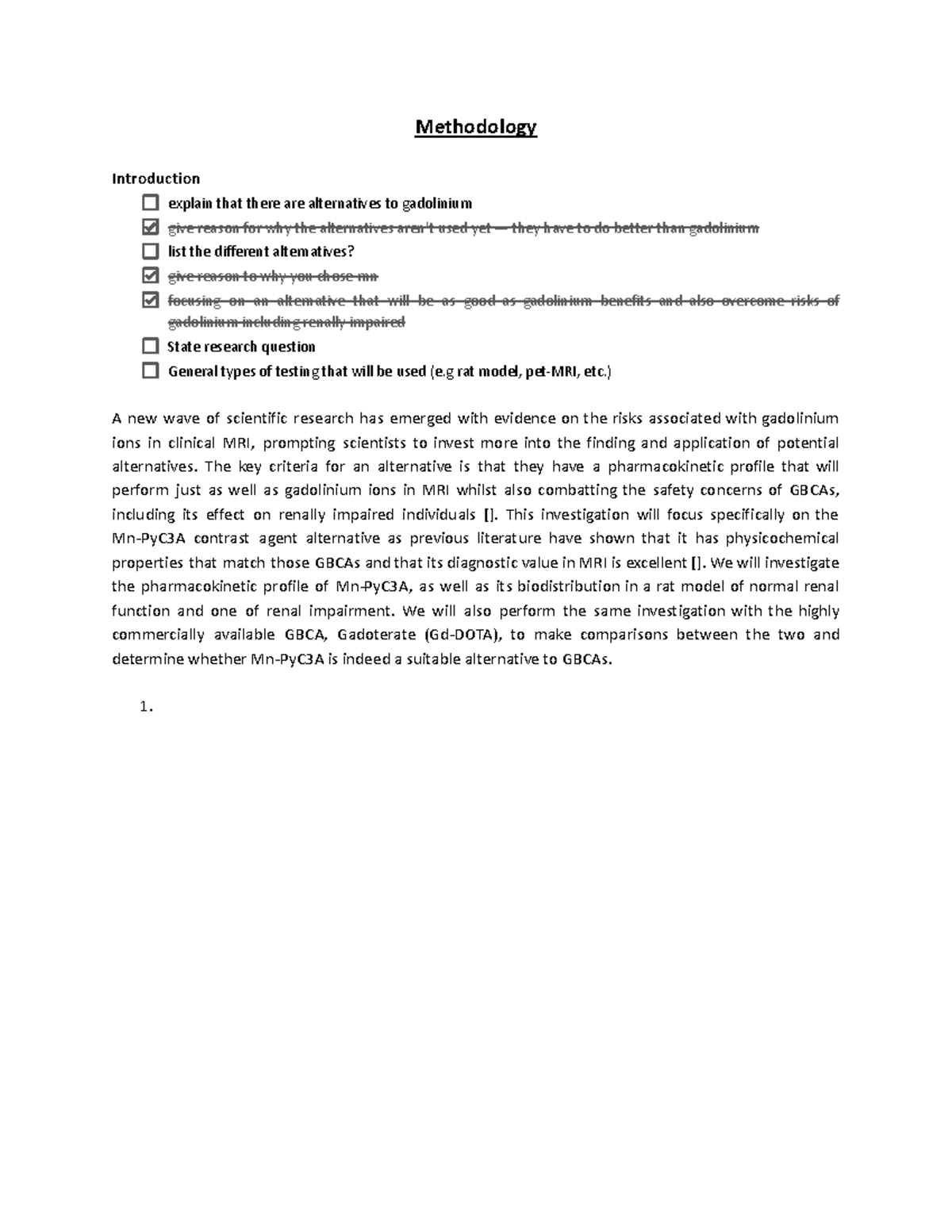 Methodology - Intro for Case 6 - Methodology Introduction explain that ...