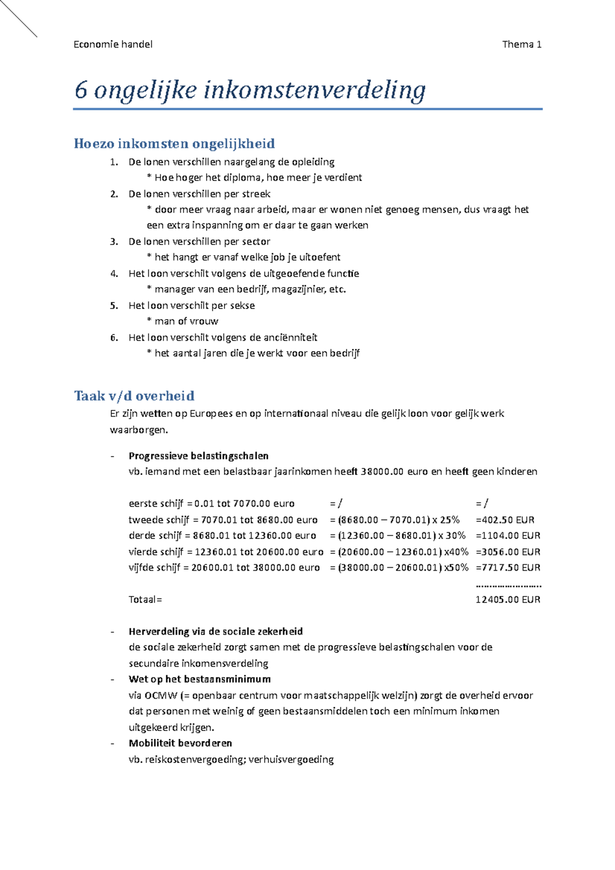 Handel thema 1 - indexcijfer en loonscerschil - Economie handel Thema 1 ...