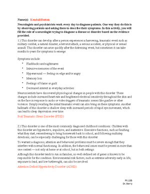 Neuroanatomy - PS 235 - Studocu