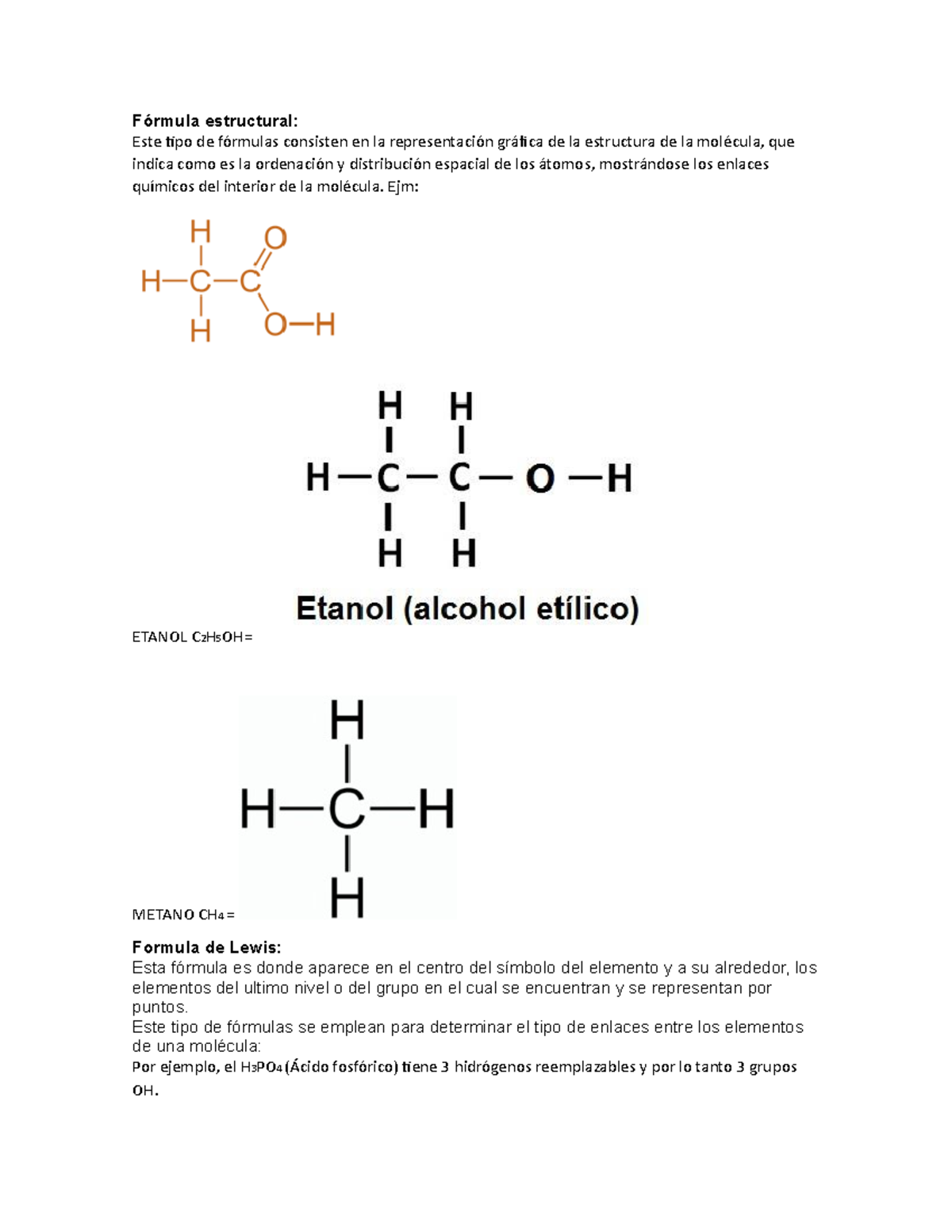 Trabajo 801 - Fórmula estructural: Este tipo de fórmulas consisten en ...