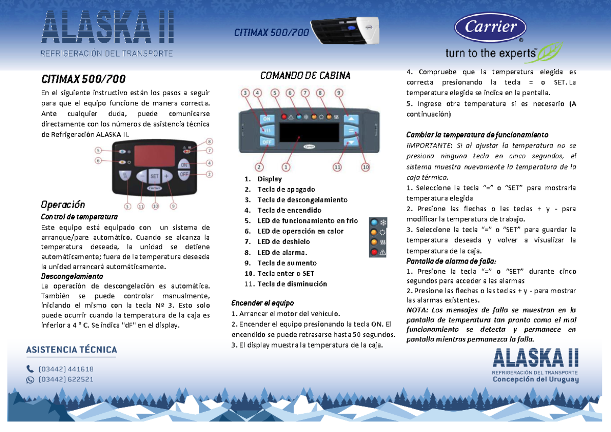 Manual de operacion Citimax - CITIMAX 500/ CITIMAX 500/ En el siguiente ...