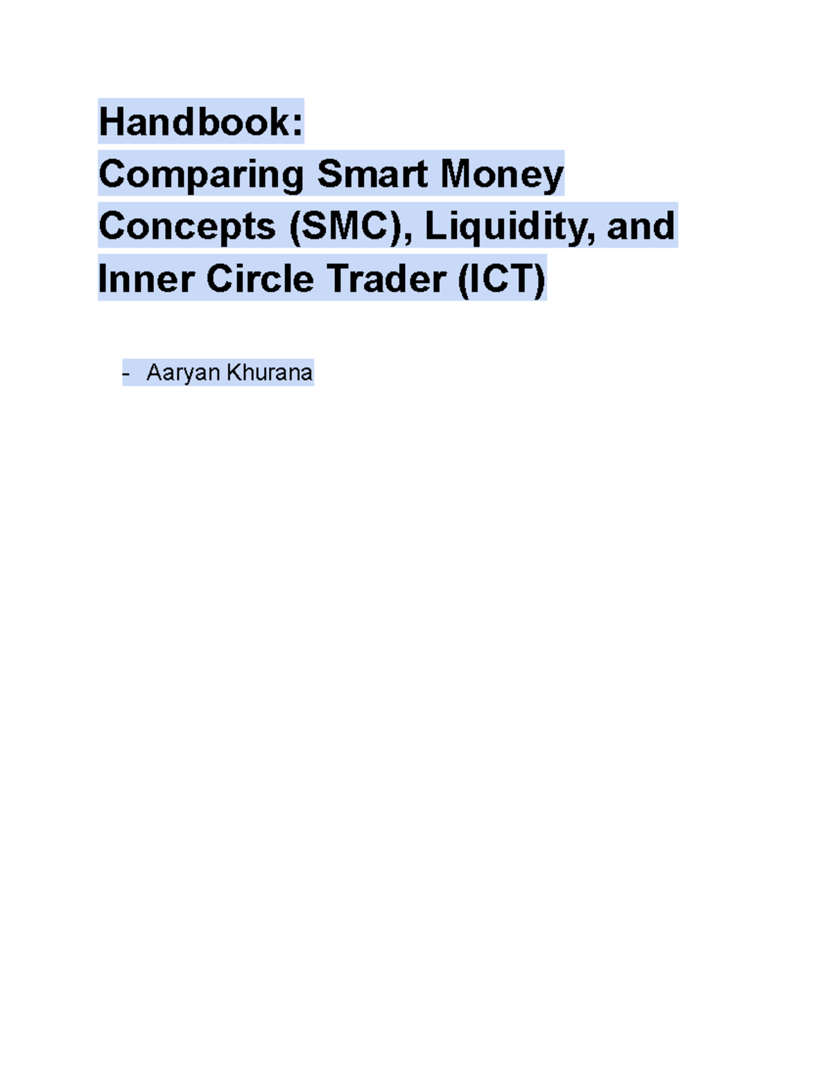 Smc-liquidity-ict-explained compress - Handbook: Comparing Smart Money ...