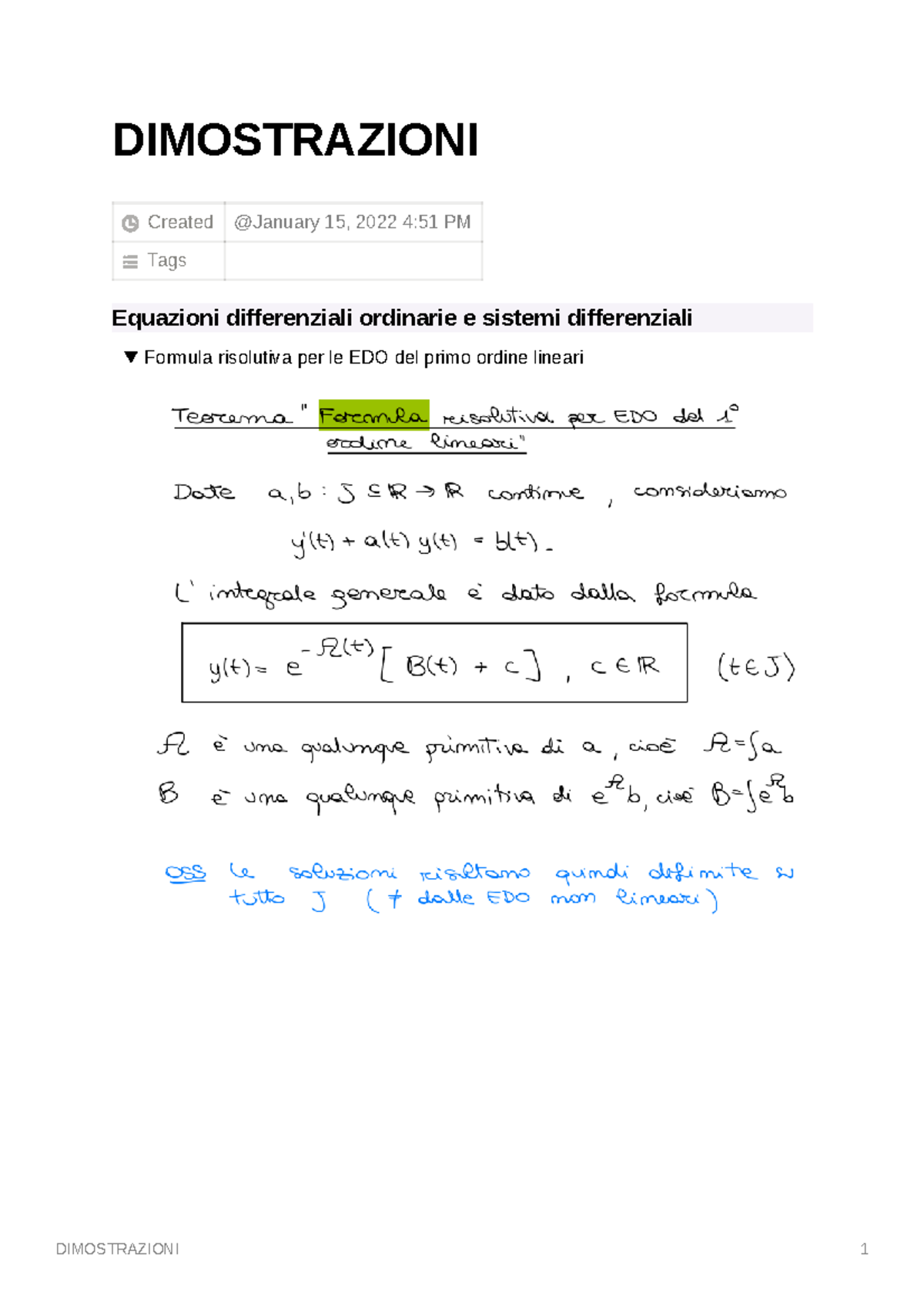 Dimostrazioni - DIMOSTRAZIONI Created Tags Equazioni differenziali ...