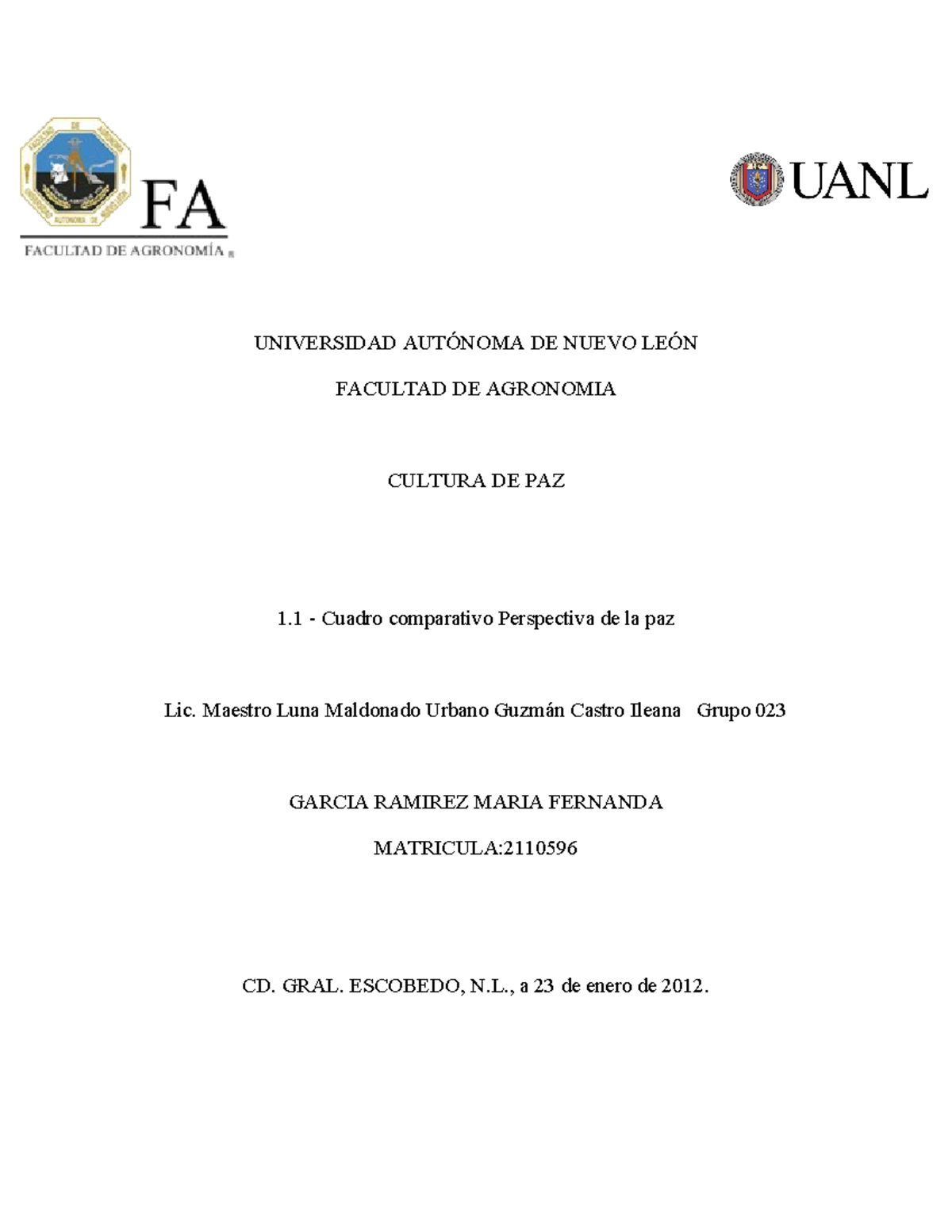 A1- Garcia Ramirez -A1 - calificado con 100 - UNIVERSIDAD AUTÓNOMA DE ...