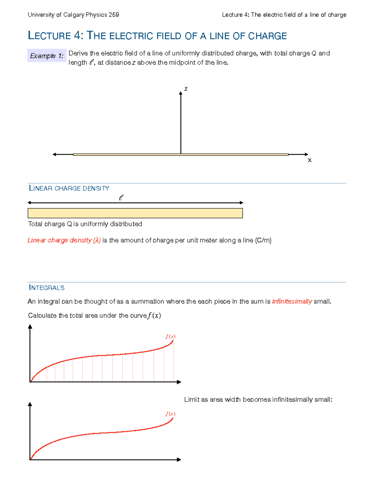 Lecture 4 - University of Calgary Physics 259 Lecture 4: The electric ...