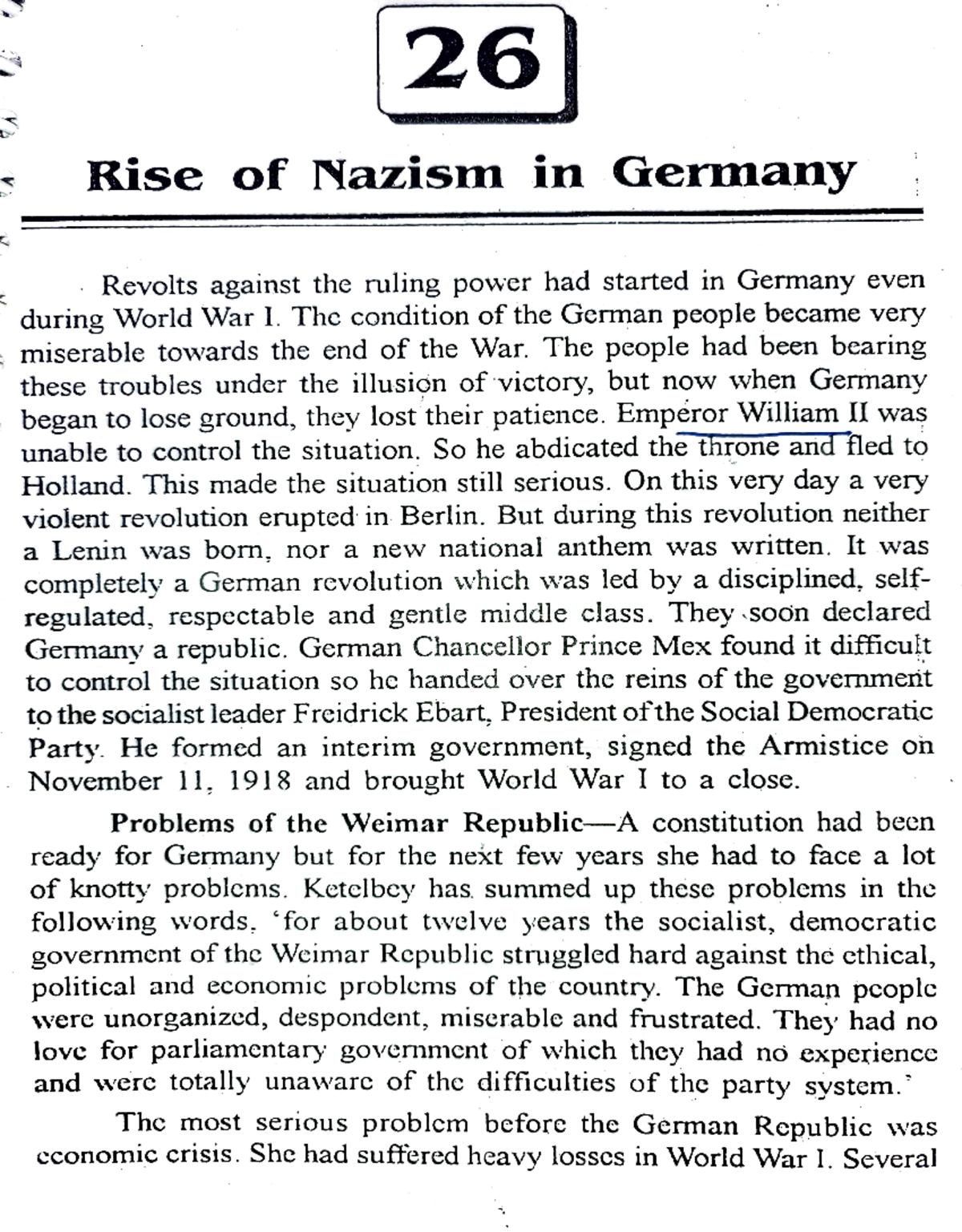Nazism in Germany-1 - Lecture notes - 26 Rise of Nazism in Germany ...