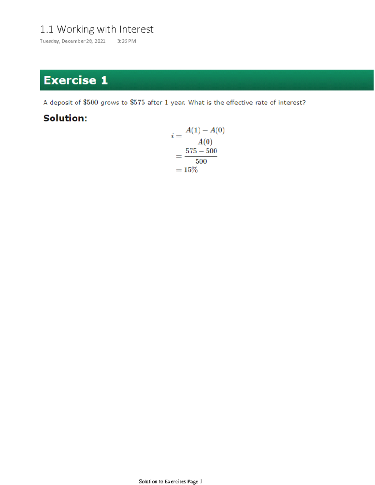 Chapter 2-Solution to Excercises in Course notes - Econ 371 - UWaterloo ...