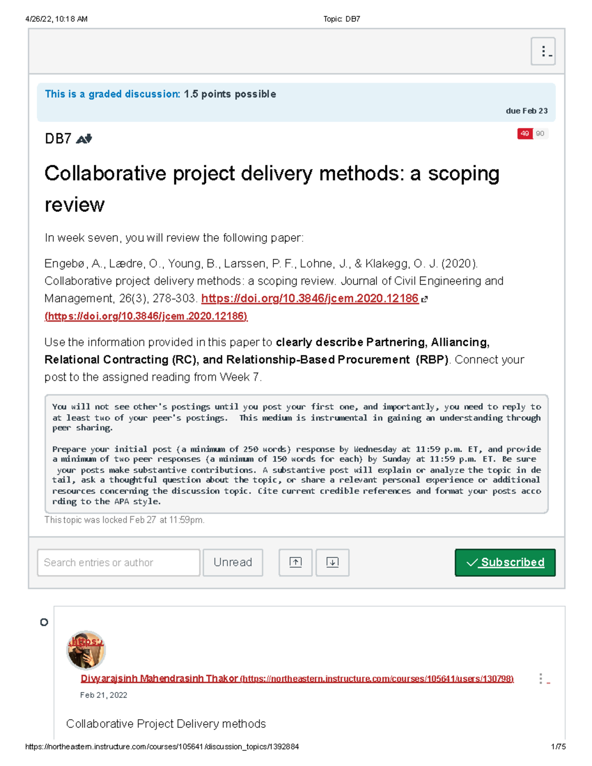 CMG 6402 DB7 - Collaborative project delivery methods: a scoping review ...