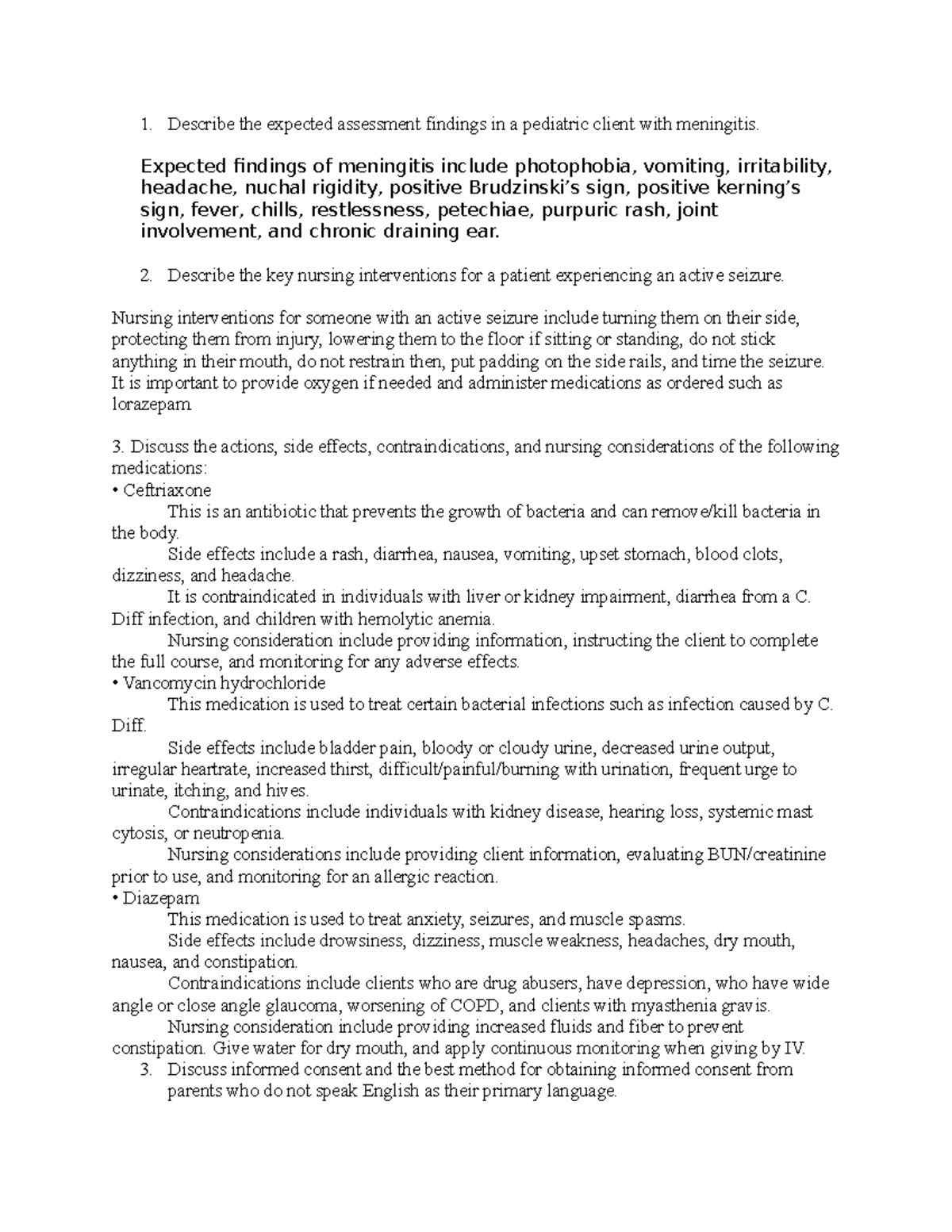 W6 prework - Describe the expected assessment findings in a pediatric ...