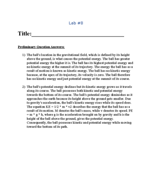 Lab 2 Report - Title: Ball Toss & Error Analysis - Lab 2 Lab Partners: Title: Ball Toss & Error ...
