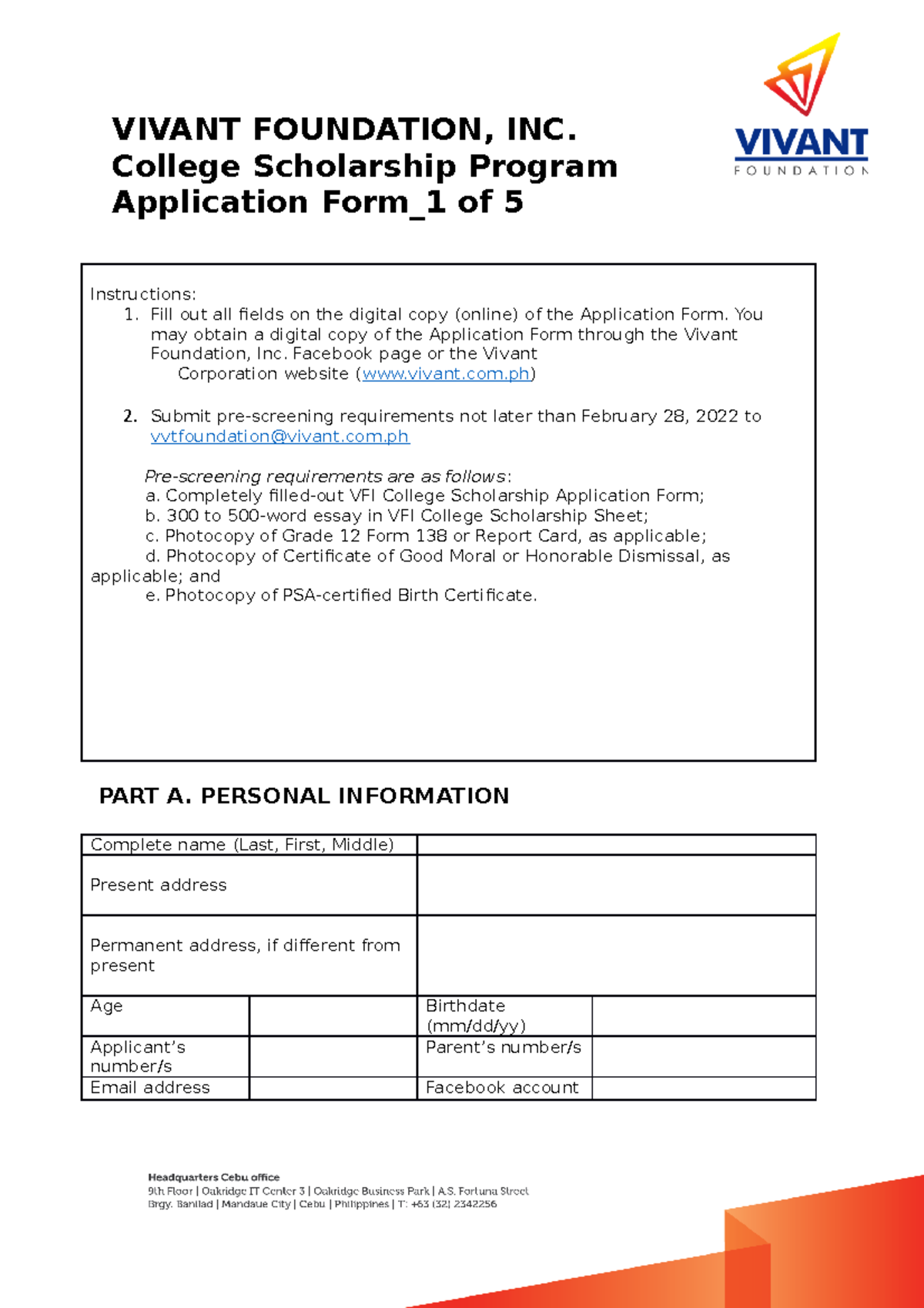 LECTURE NOTES FOR GRADE 12 - College Scholarship Program Application ...