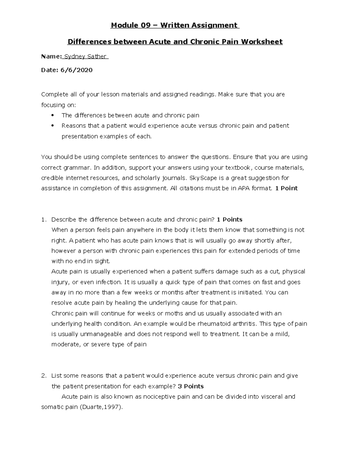 Module 9Worksheet 6620 - Module 09 – Written Assignment Differences ...
