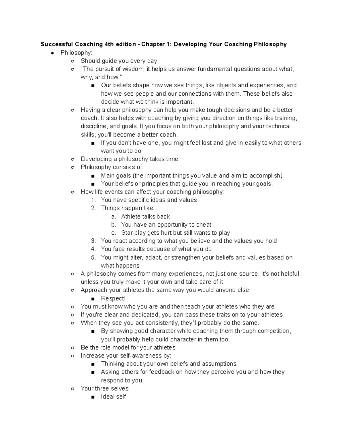 Successful Coaching 4th edition - Chapter 1 Developing Your Coaching ...