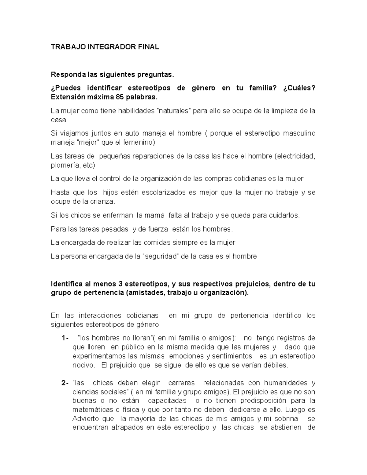 Copia de Trabajo Integrador Final 1 - TRABAJO INTEGRADOR FINAL Responda ...