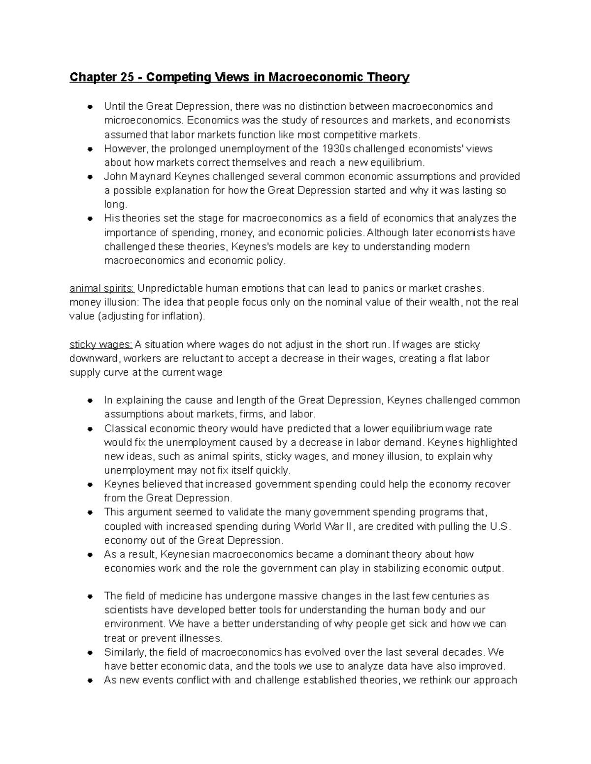 Ch 25 Competing Views in Macroeconomic Theory - Professor Fatima Hasan ...