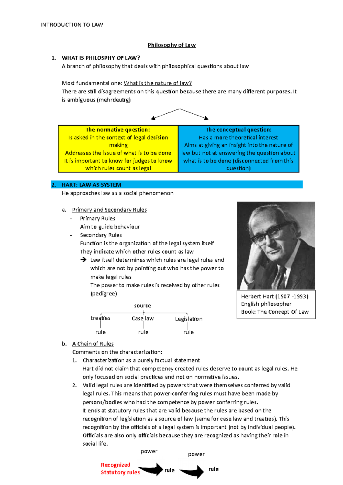 Philosophy of Law - Herbert Hart (1907 -1993) English philosopher Book ...