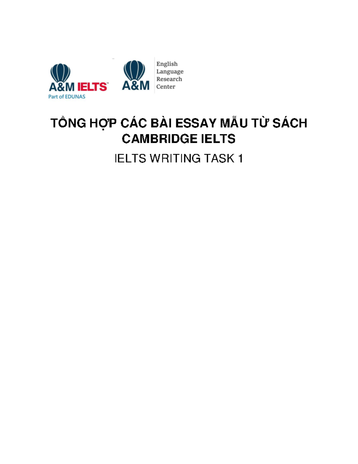 Writing-TASK-1 - Writing task 1 - TỔNG HỢP CÁC BÀI ESSAY MẪU TỪ SÁCH ...