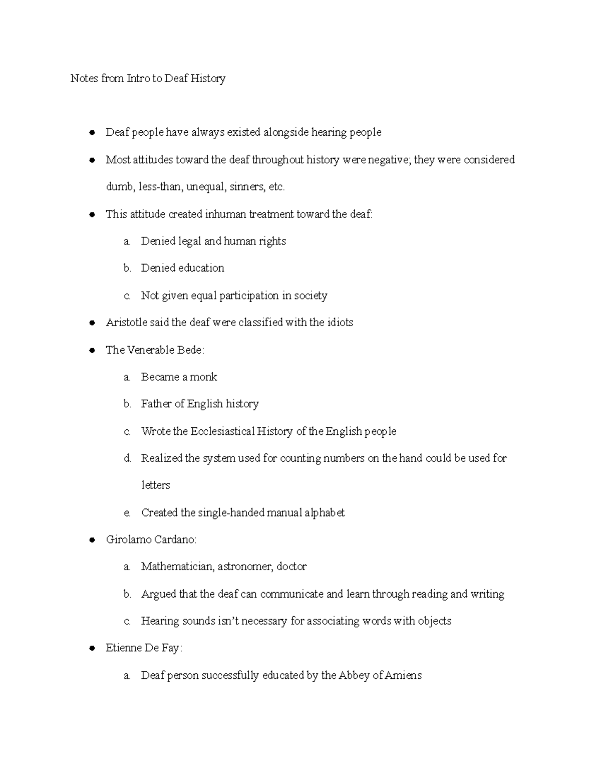 A Beginner's Intro to Deaf History - Notes from Intro to Deaf History ...