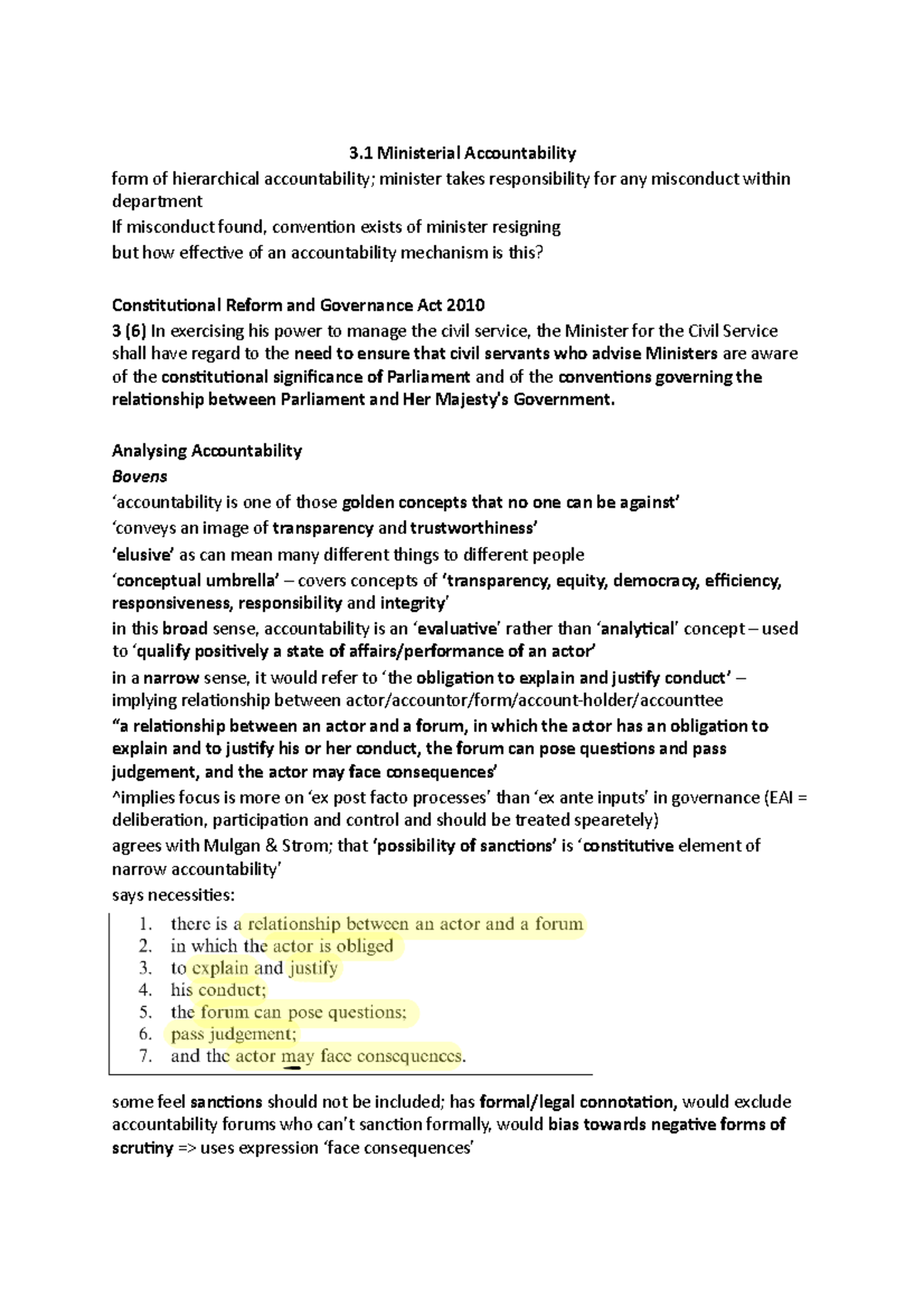 3.1 Ministerial Accountability - 3 Ministerial Accountability form of ...