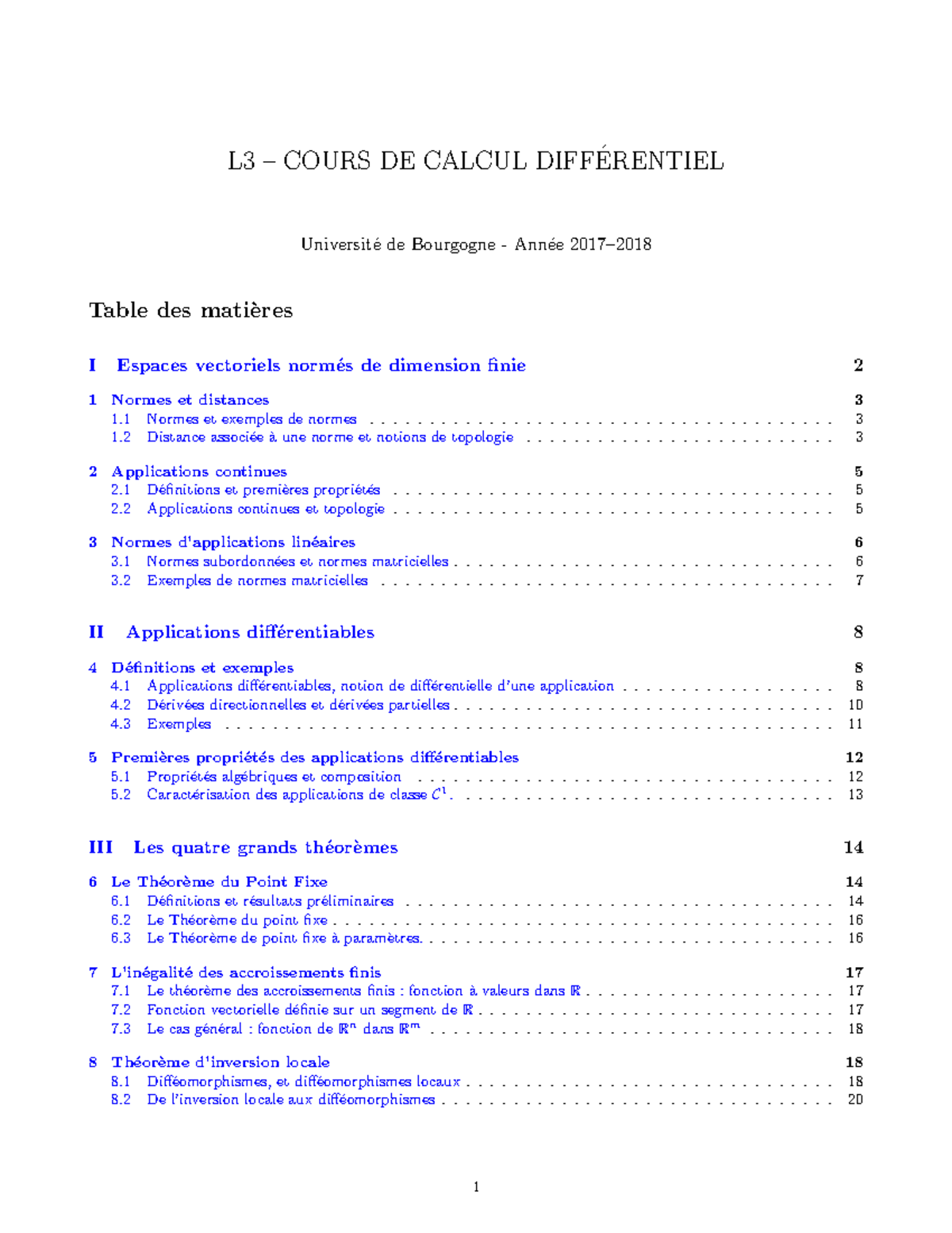 L3 - Cours de Calcul Differentiel - 2017-2018 - L3 – COURS DE CALCUL ...