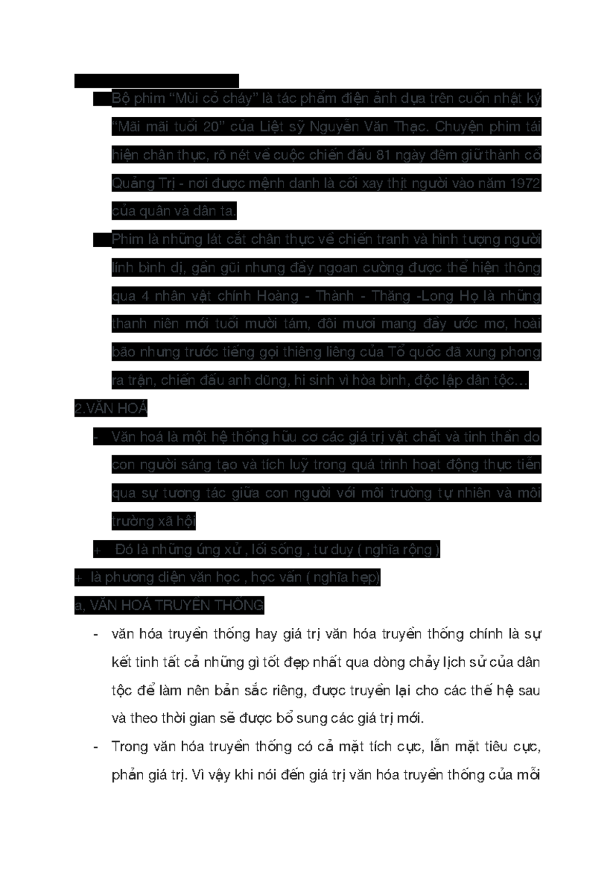 Mùi Cỏ Cháy CSVH - hui - 1ỘI DUNG CHÍNH CỦA PHIM - B ộ phim “Mùi c ỏ ...