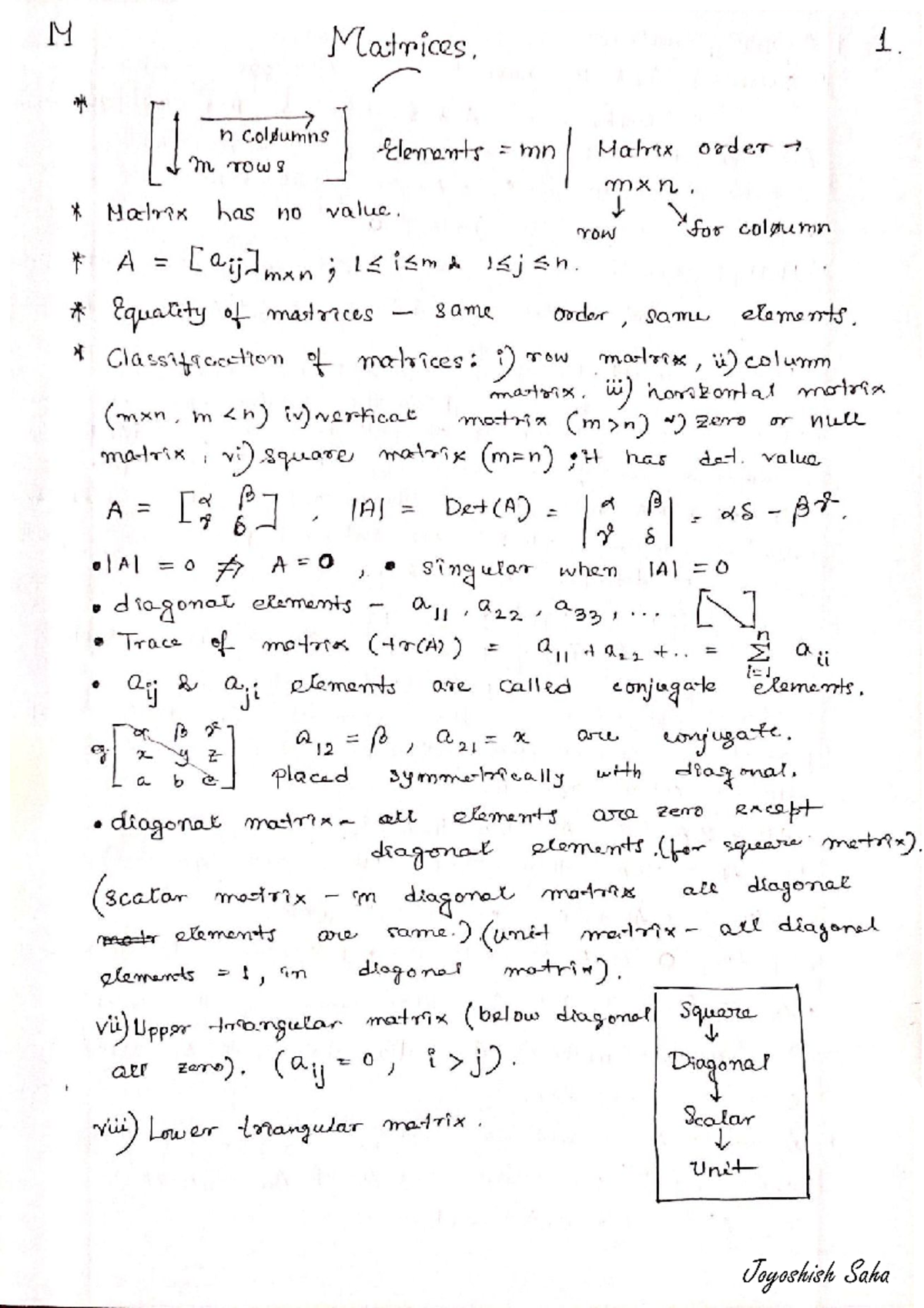 M Matrices-jeemain - very useful 10+2 student - Higher Diploma in ...