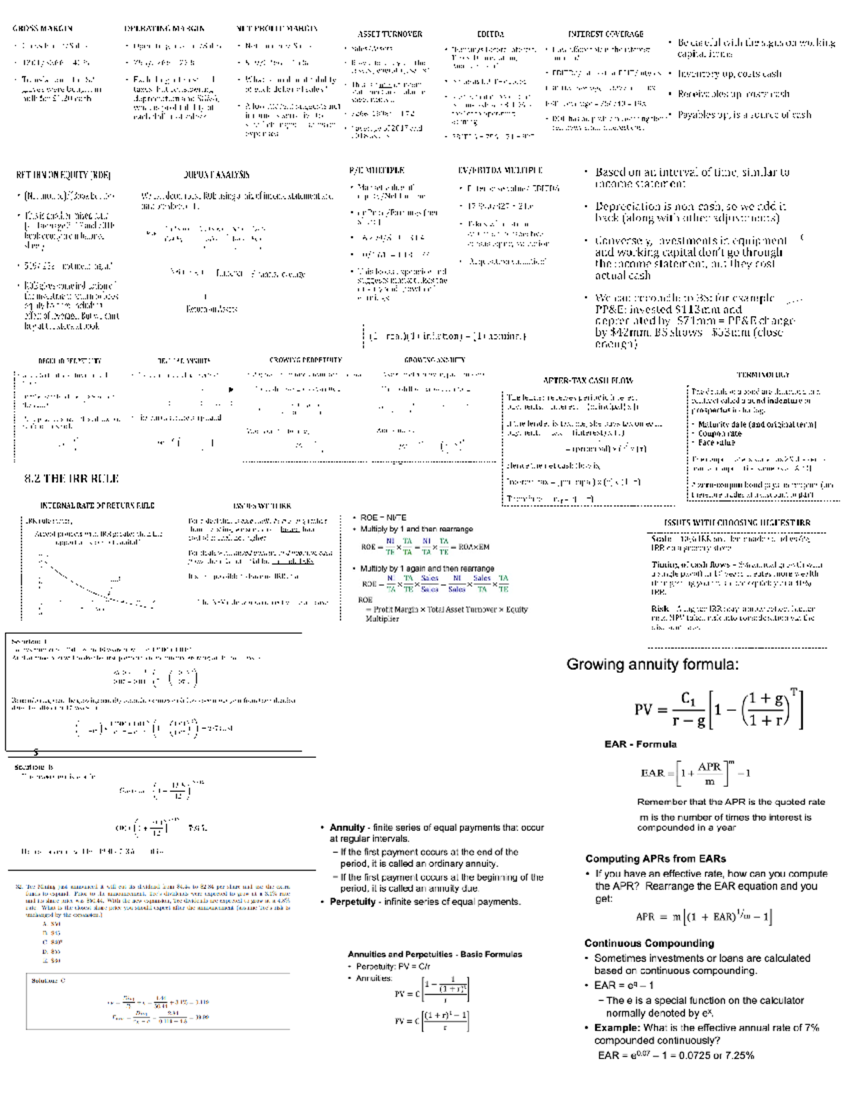 Cheat sheet - s Assets = Liabilities + Shareholders’ equity Income ...
