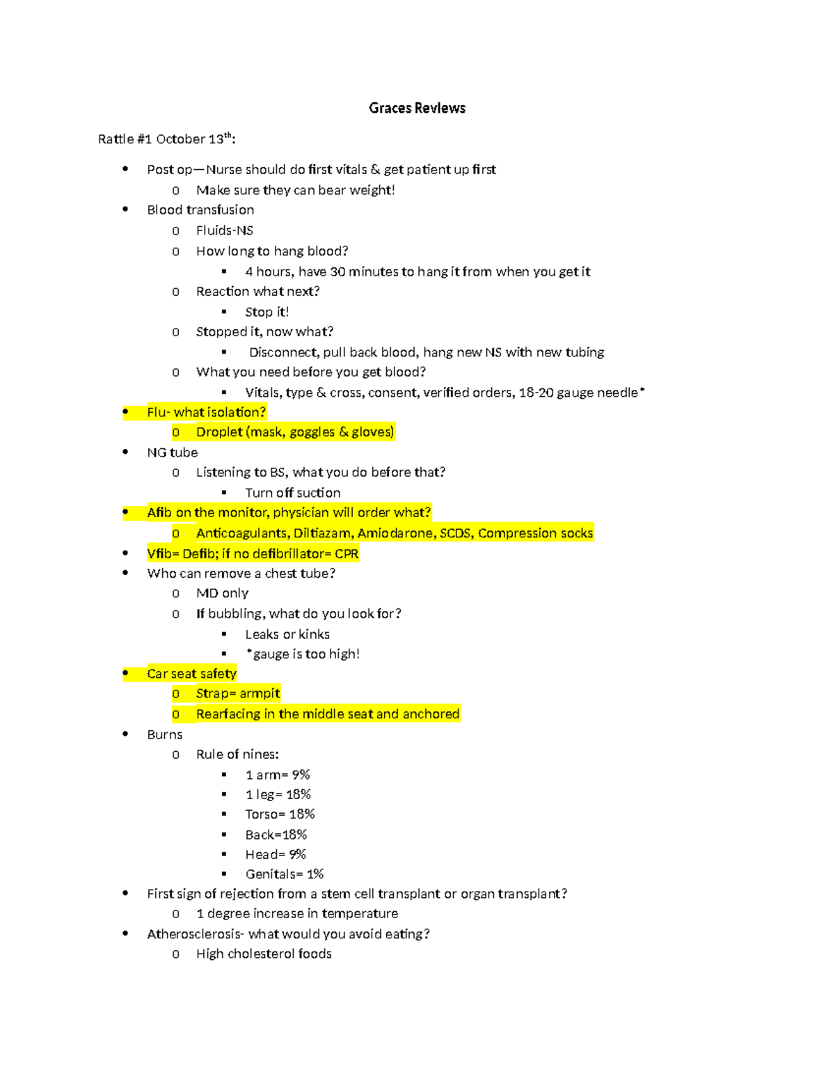 Graces Rattles Notes - Comps - Graces Reviews Rattle #1 October 13th ...