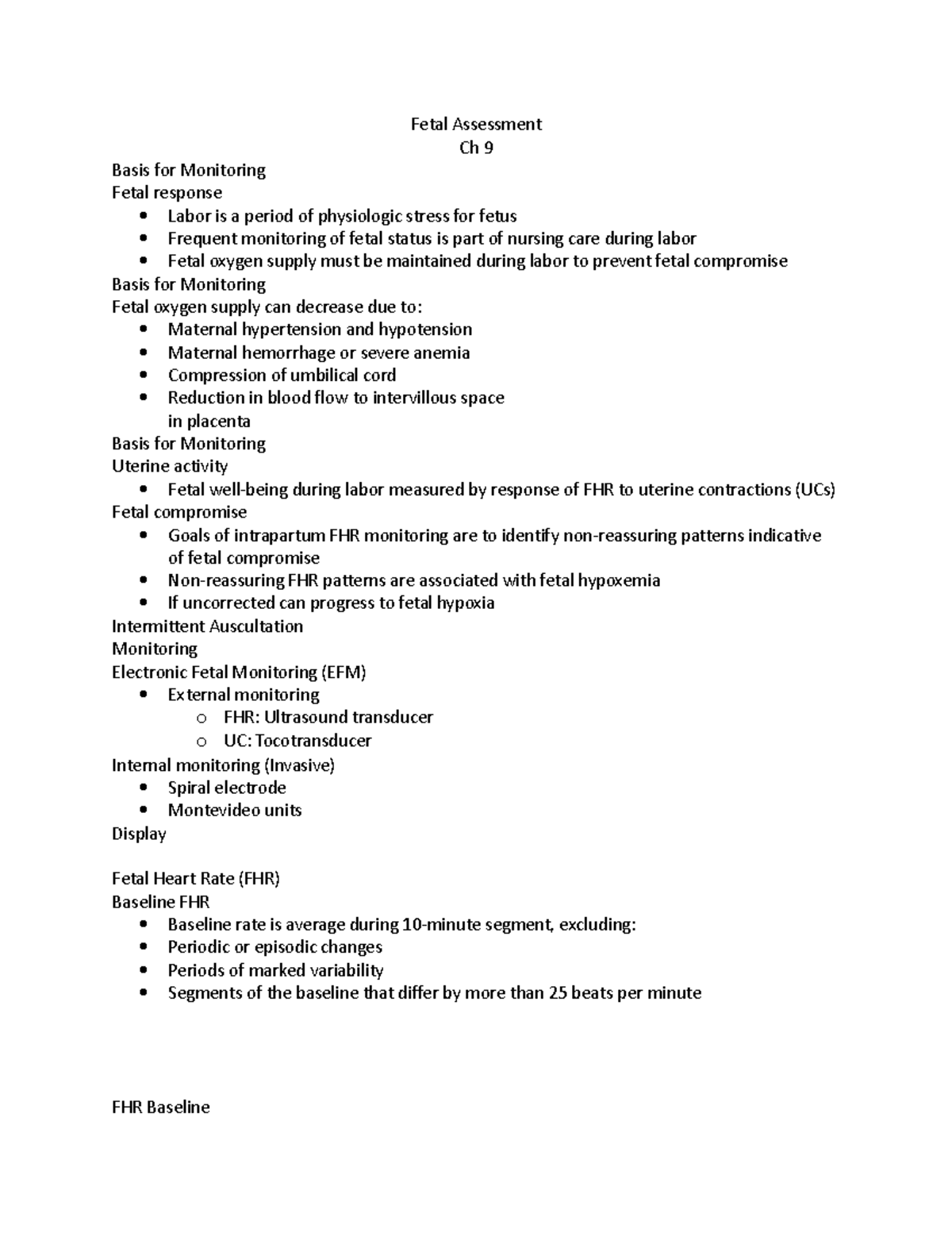 Week 2 outline part 2 - notes - NUR 242 - ECPI University - Studocu