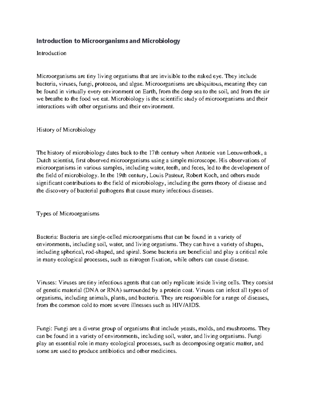 Biol 371 Introduction To Microorganisms And Microbiology
