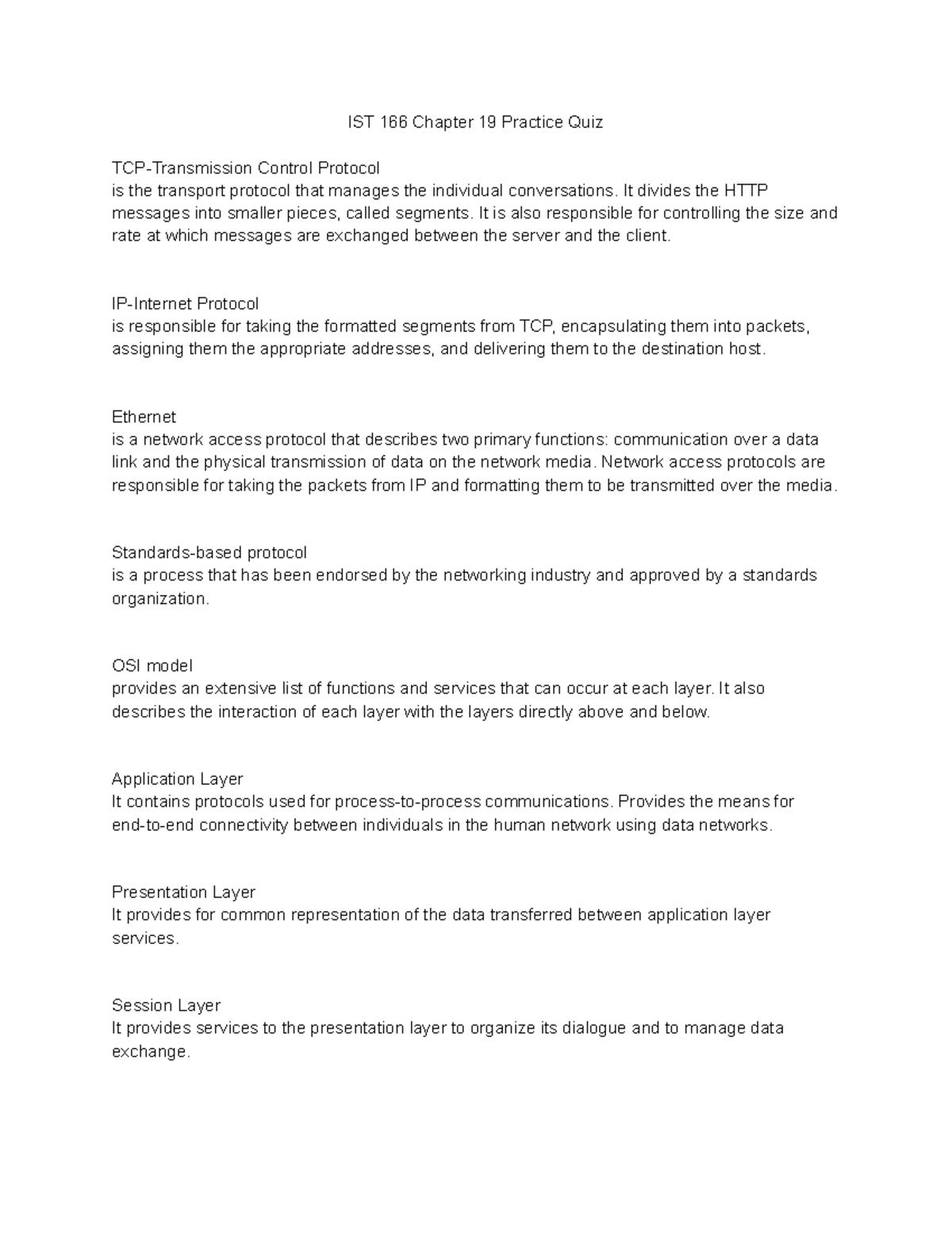 IST 166 Chapter 19 Quiz - Module 19 Practice Problems - IST 166 Chapter ...