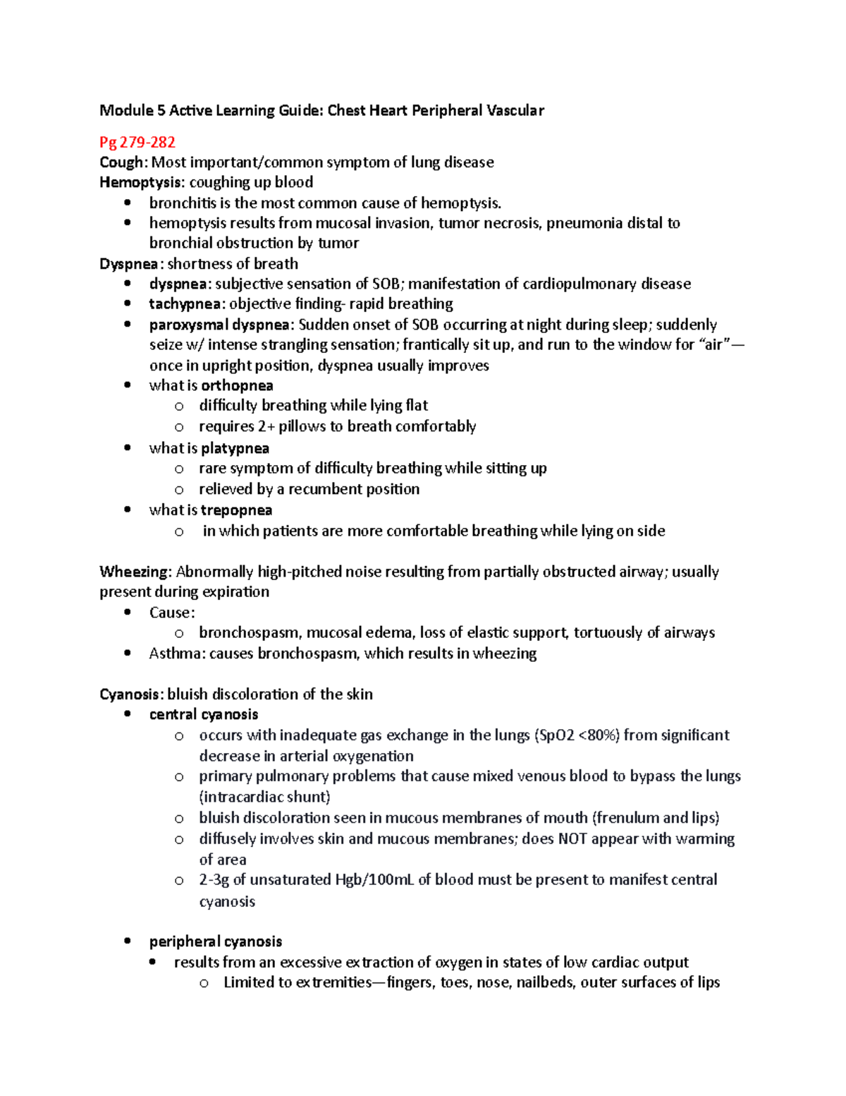 Module 5 Active Learning Guide - Module 5 Active Learning Guide: Chest ...